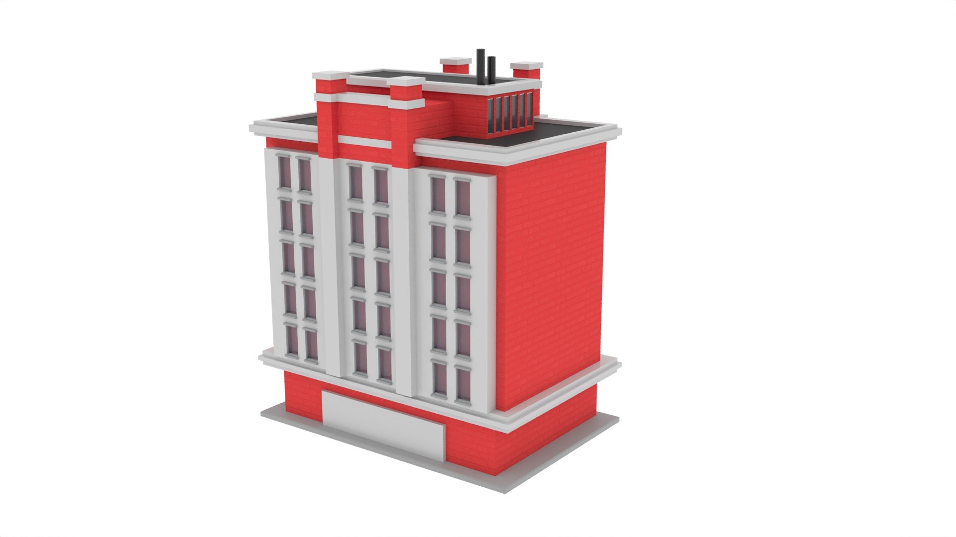Toon Building 13 3D Model - TurboSquid 2292648