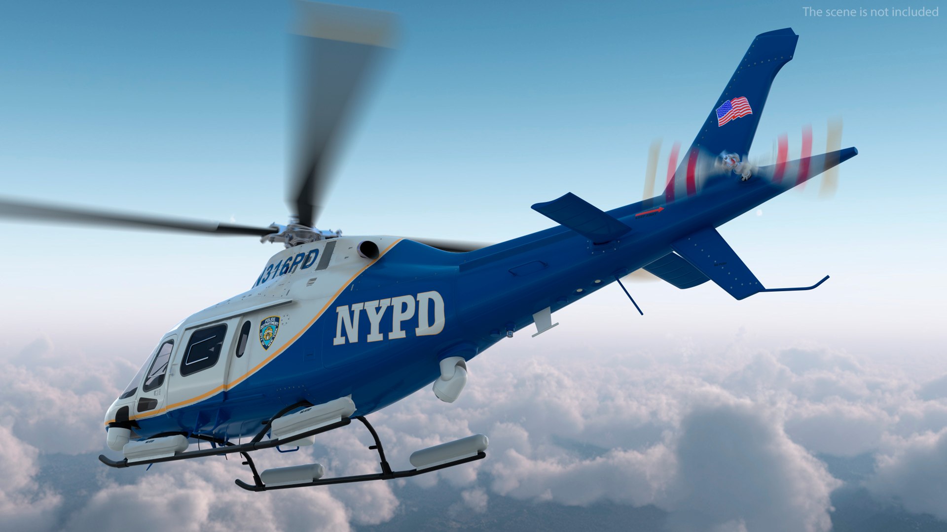Helicopter AgustaWestland AW119 Police Rigged 3D model - TurboSquid 2164625