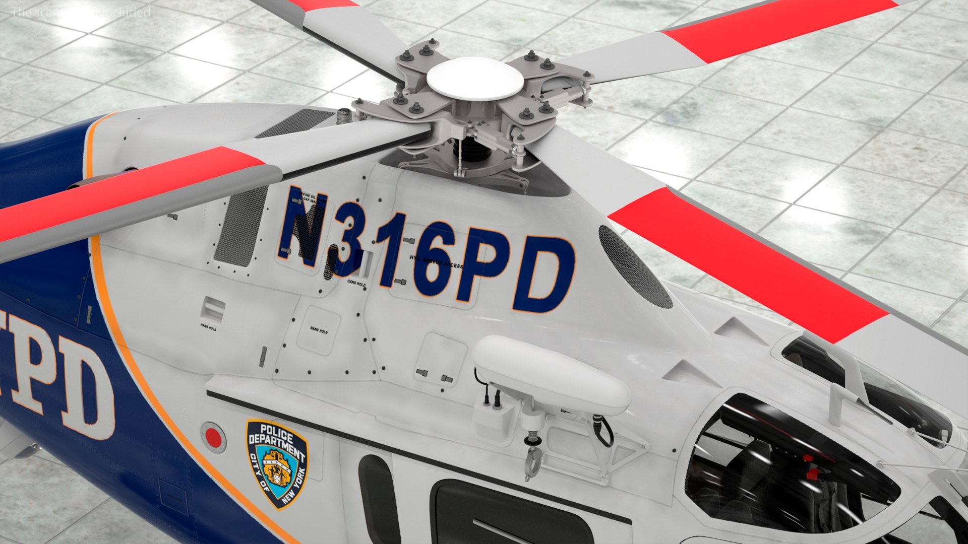 Helicopter AgustaWestland AW119 Police Rigged 3D model - TurboSquid 2164625