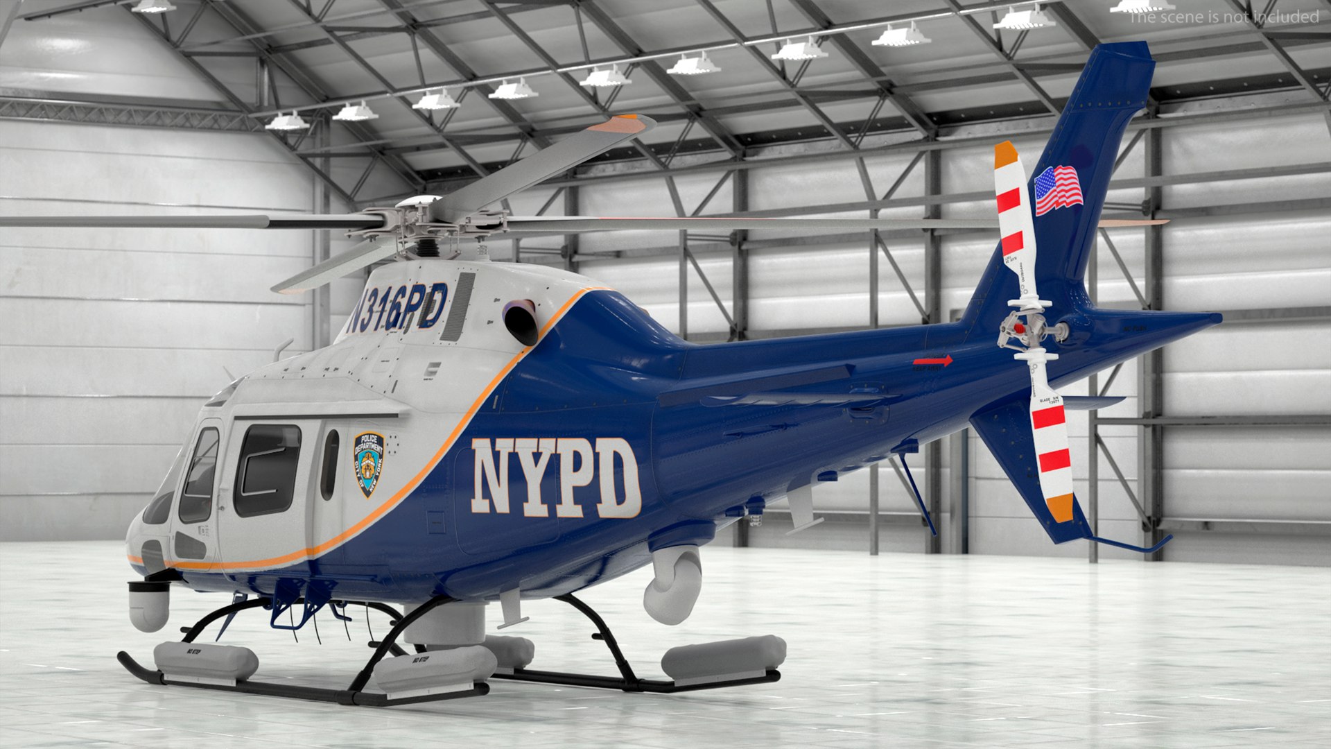 Helicopter AgustaWestland AW119 Police Rigged 3D model - TurboSquid 2164625