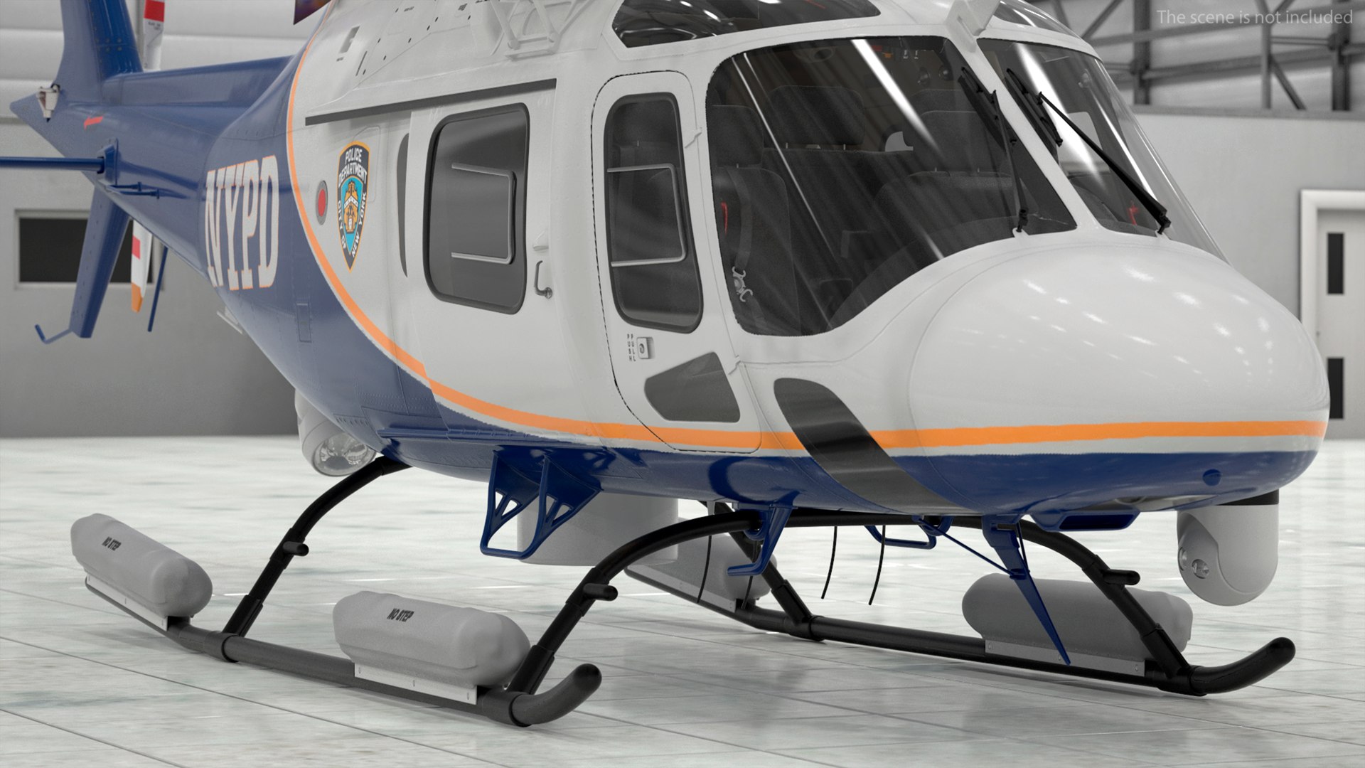 Helicopter AgustaWestland AW119 Police Rigged 3D model - TurboSquid 2164625