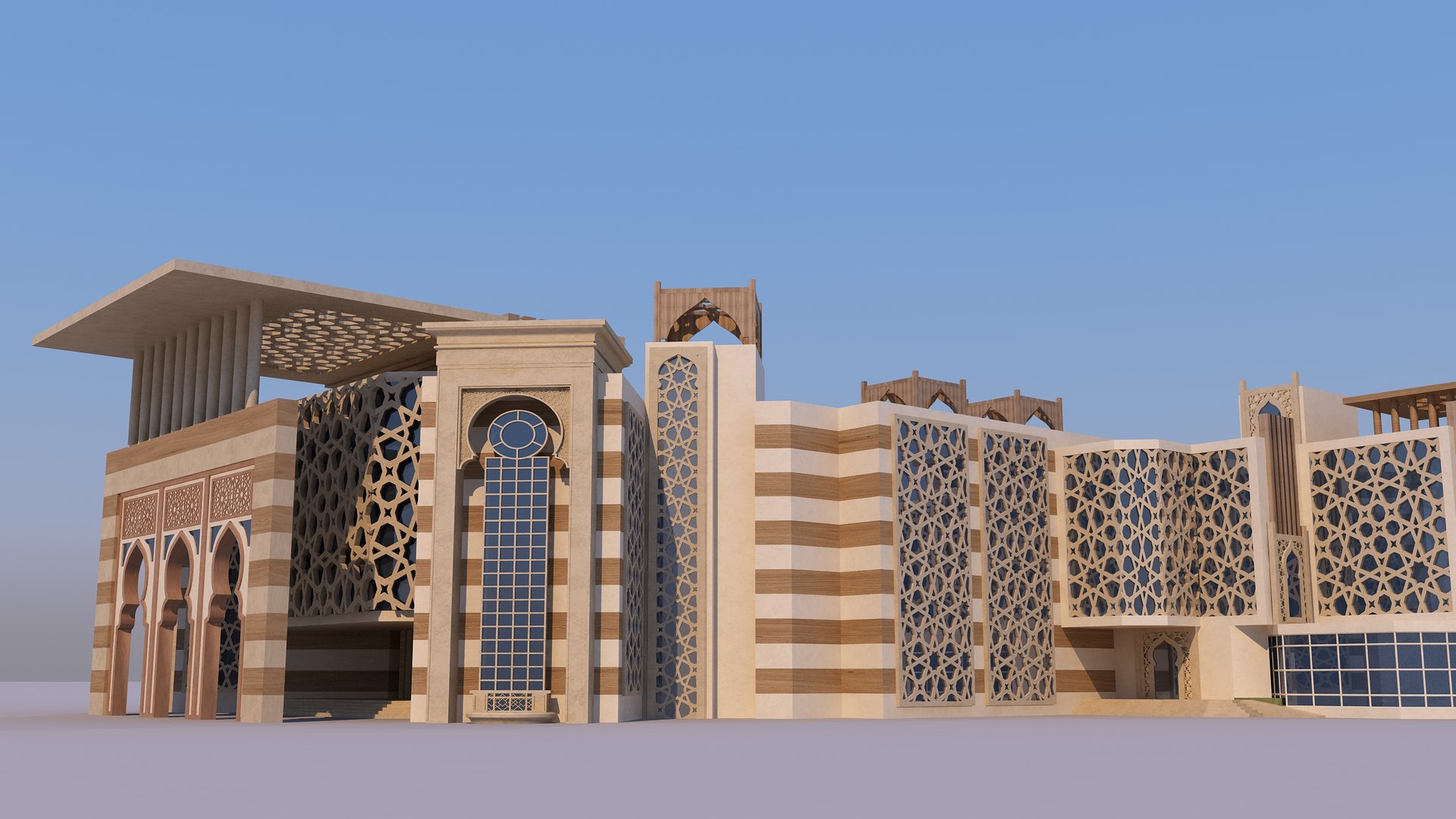 0165 - Islamic Facade Building 3D Model - TurboSquid 2240007