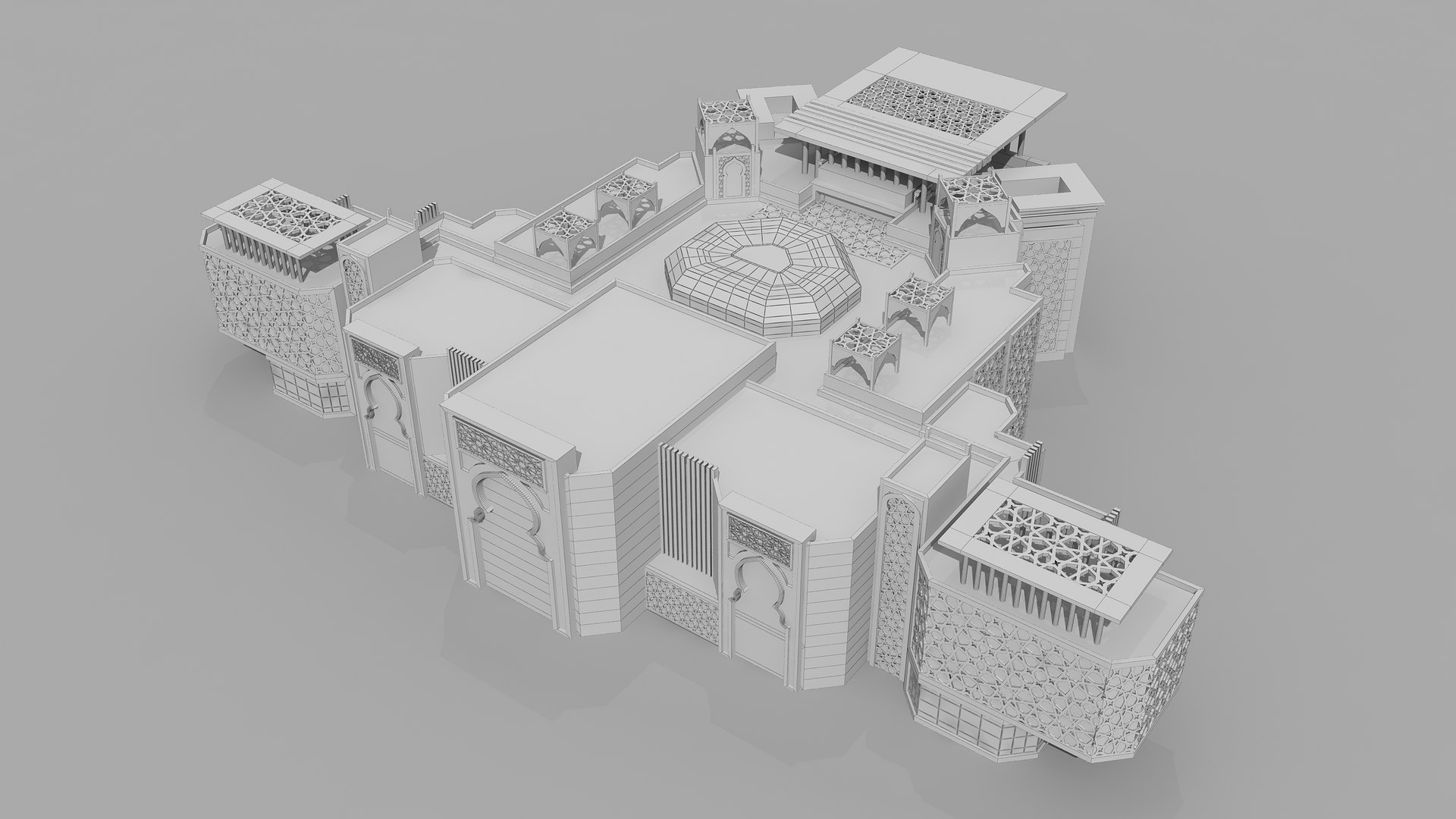 0165 - Islamic Facade Building 3D Model - TurboSquid 2240007