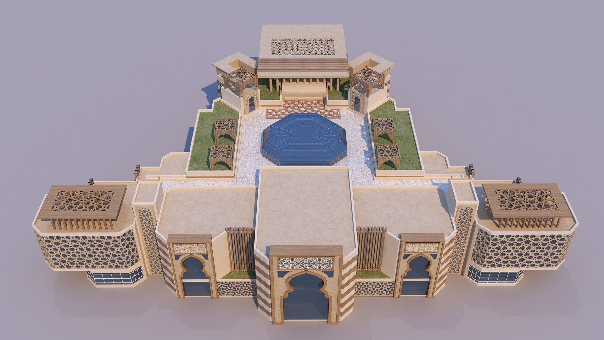 0165 - Islamic Facade Building 3D Model - TurboSquid 2240007