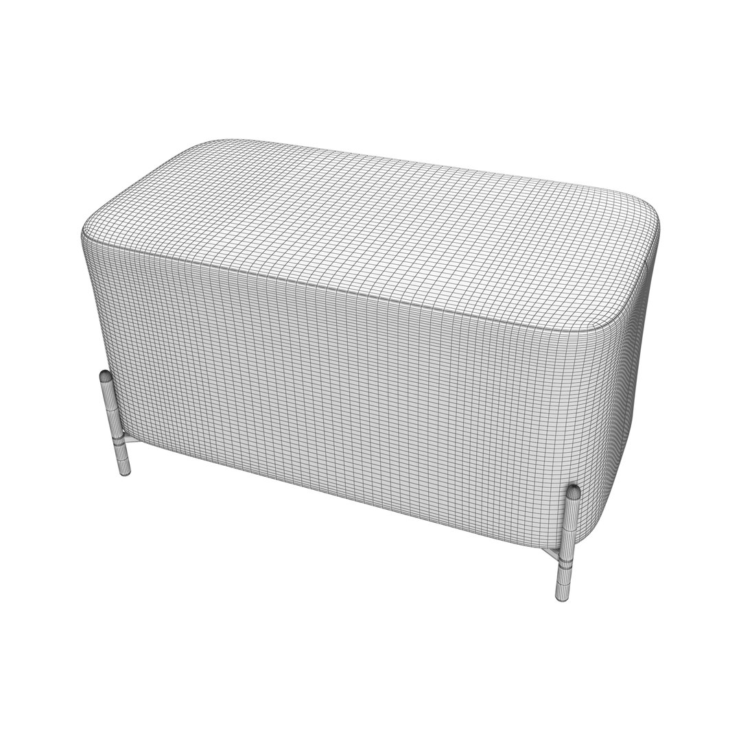 Rectangular Ottoman Pouf Set 3D Model - TurboSquid 2237133