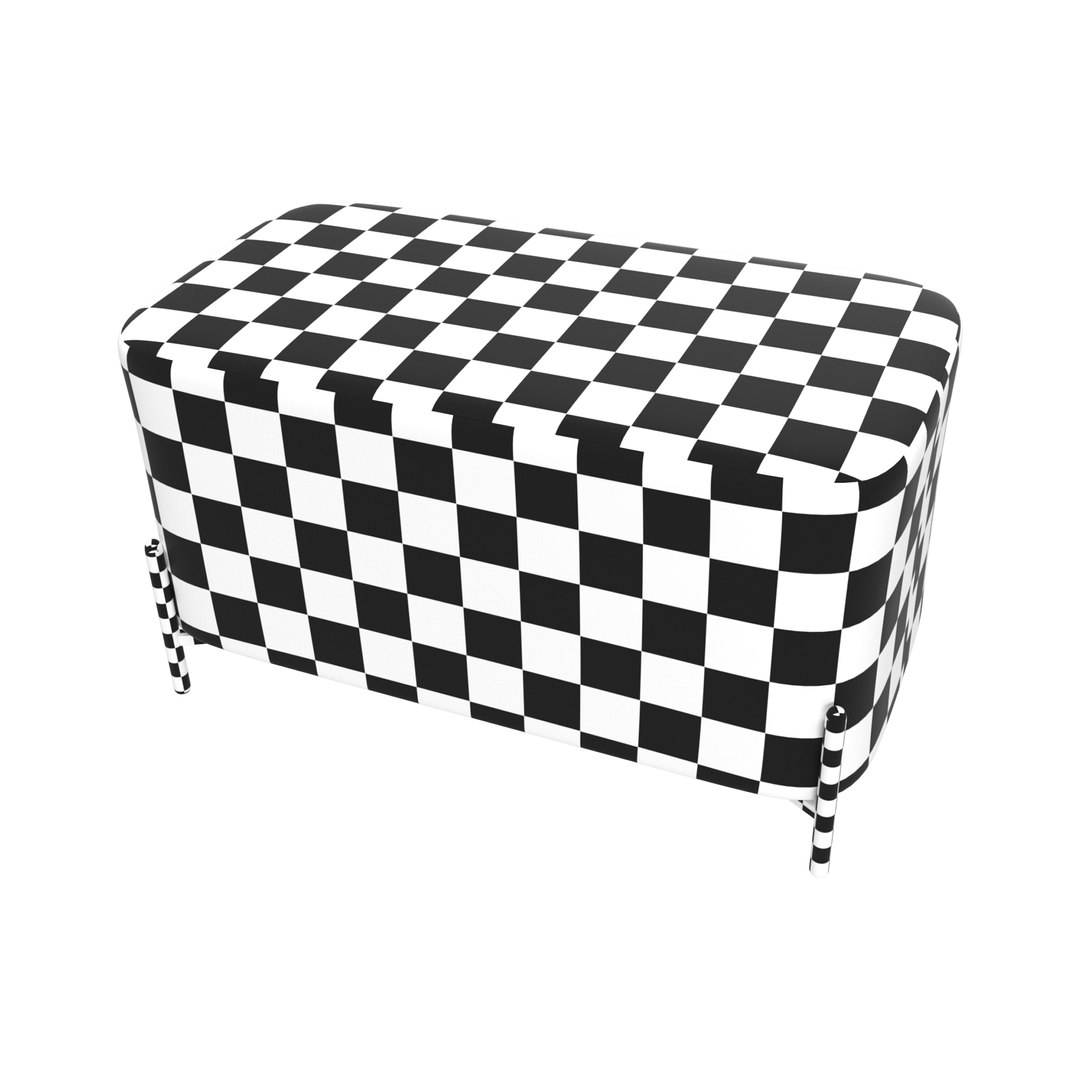 Rectangular Ottoman Pouf Set 3D Model - TurboSquid 2237133