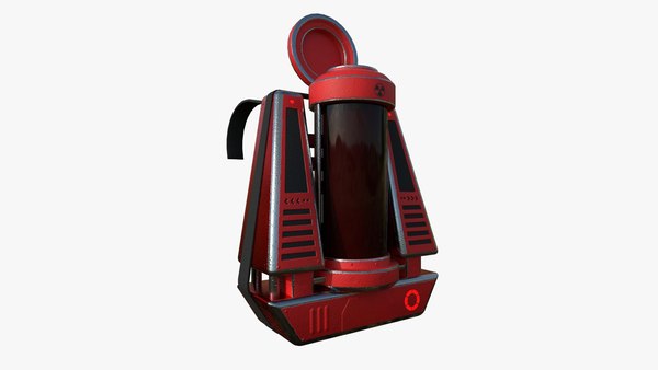 modelo 3d SciFi Backpack J09 Red - Fashion Character Design ...