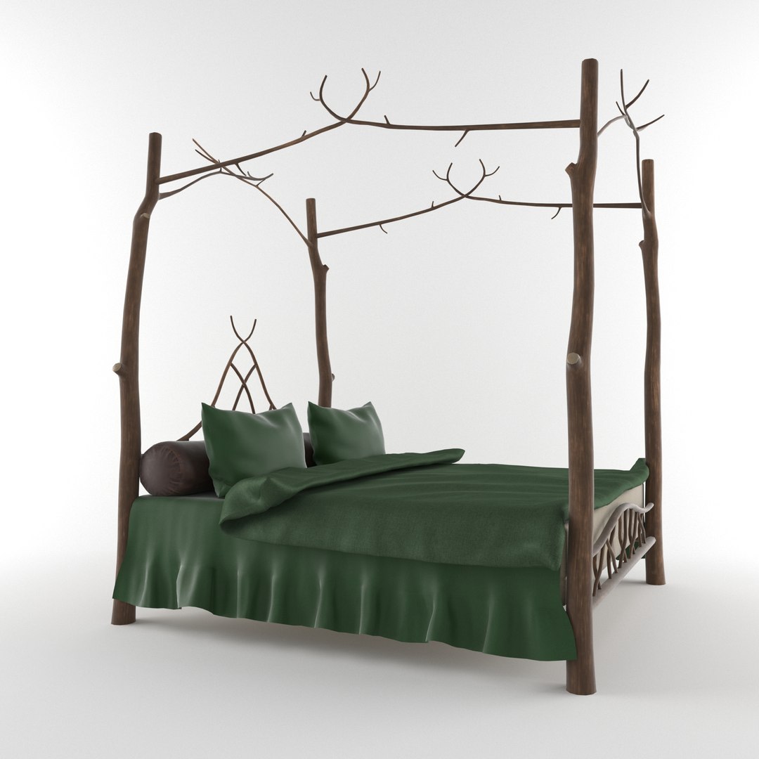 3D Fantasy Bed Model - TurboSquid 1454781