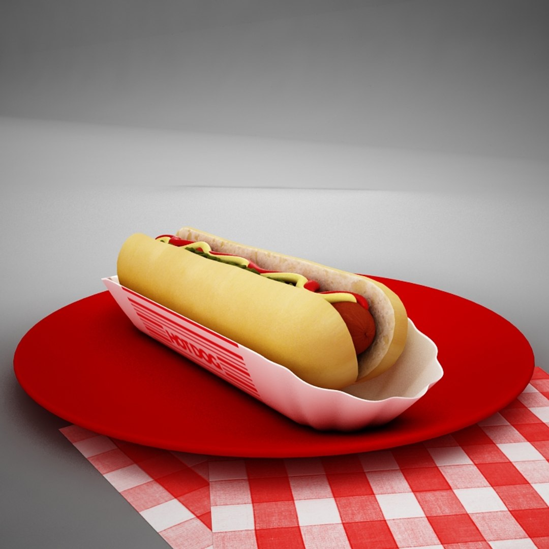 3d hot dog professional hotdog