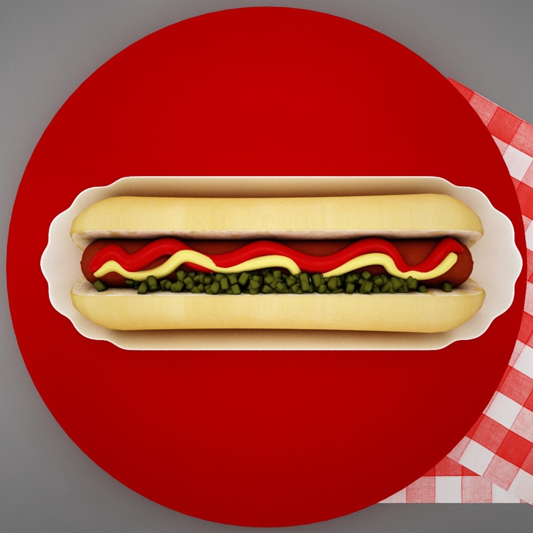 3d Hot Dog Professional Hotdog