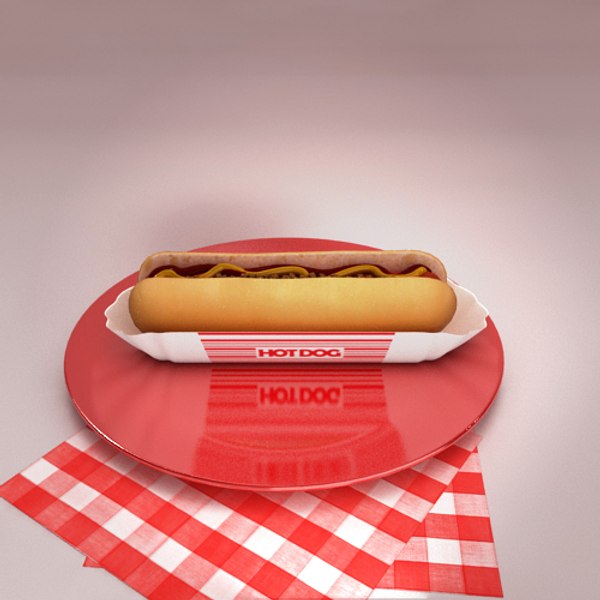 3d hot dog professional hotdog