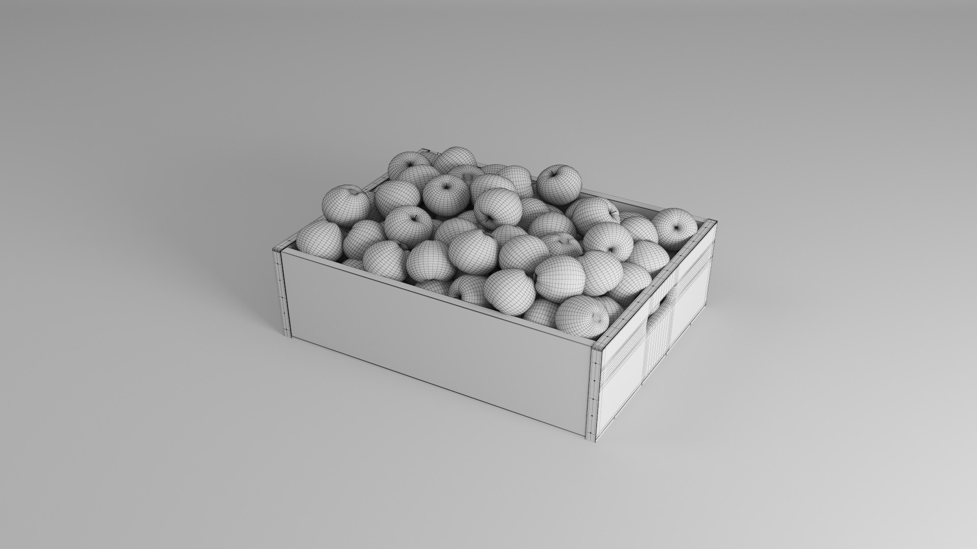 Fruit Apple Crate Model - TurboSquid 1480096