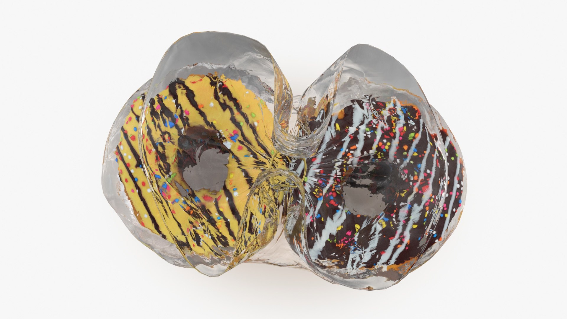 Wrapped Donuts 2 3D Model - TurboSquid 2185596