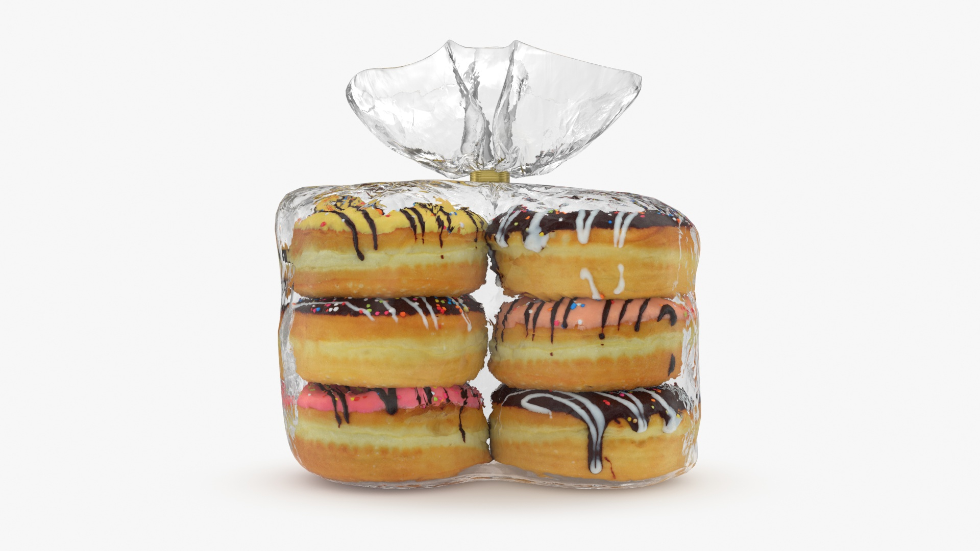 Wrapped Donuts 2 3D Model - TurboSquid 2185596