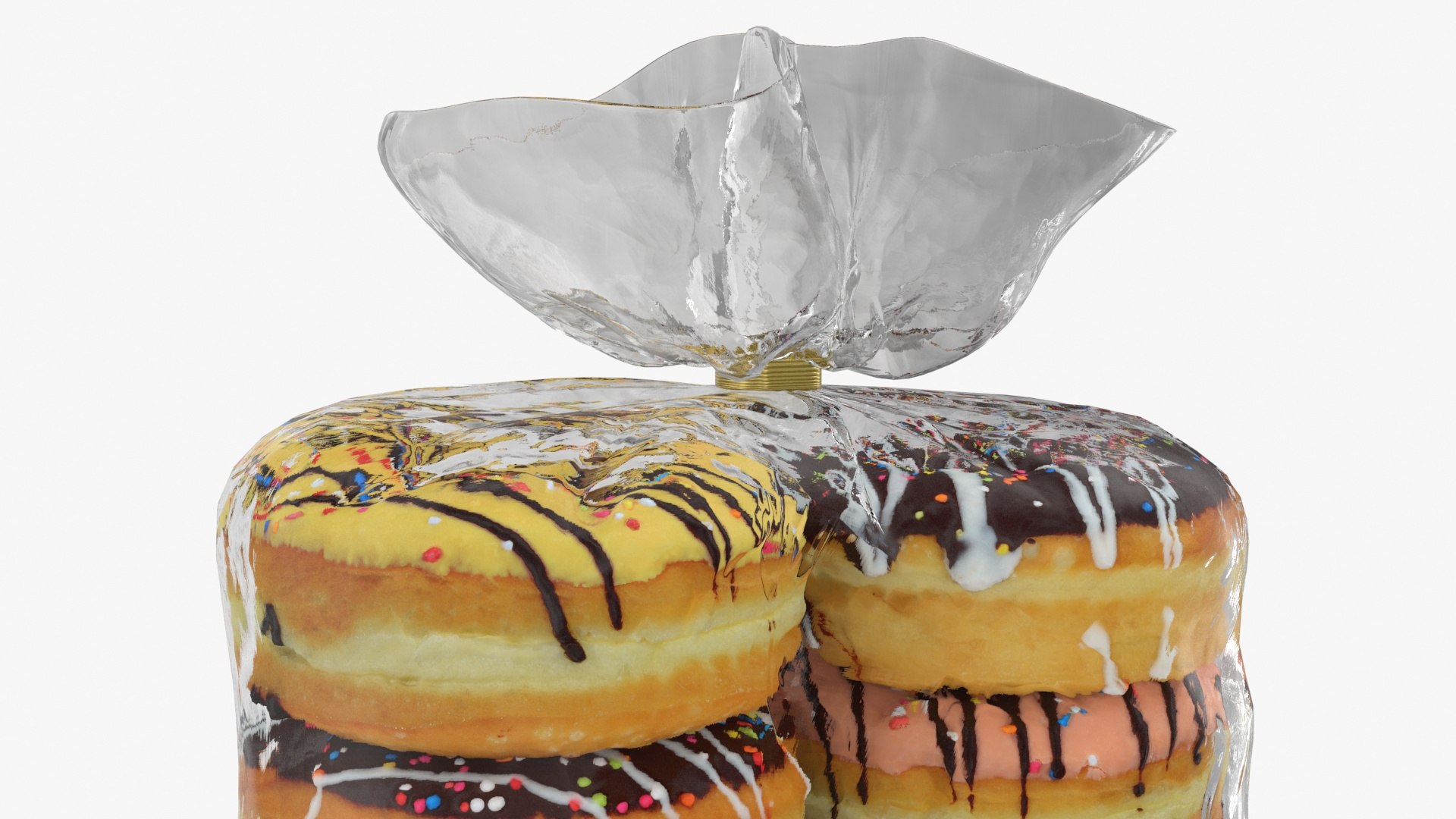 Wrapped Donuts 2 3D Model - TurboSquid 2185596