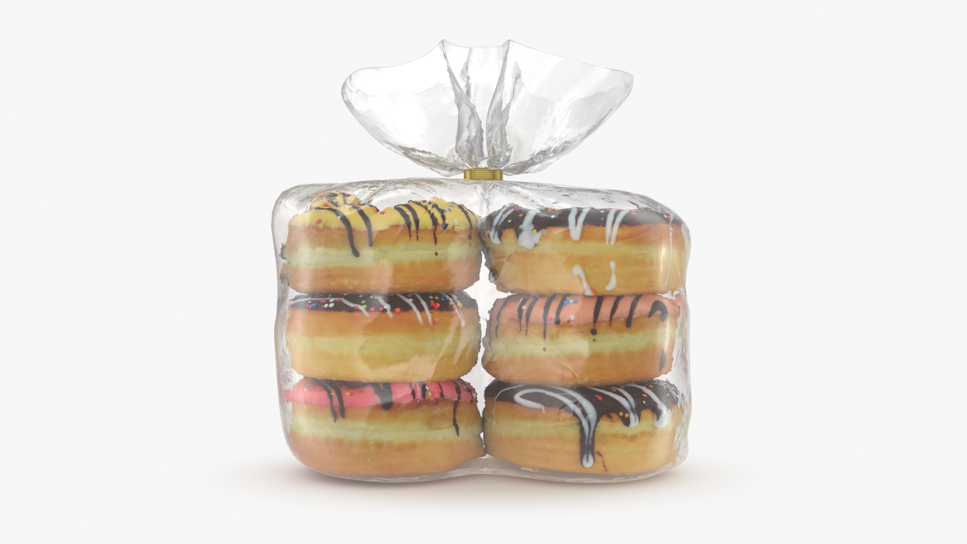Wrapped Donuts 2 3D Model - TurboSquid 2185596