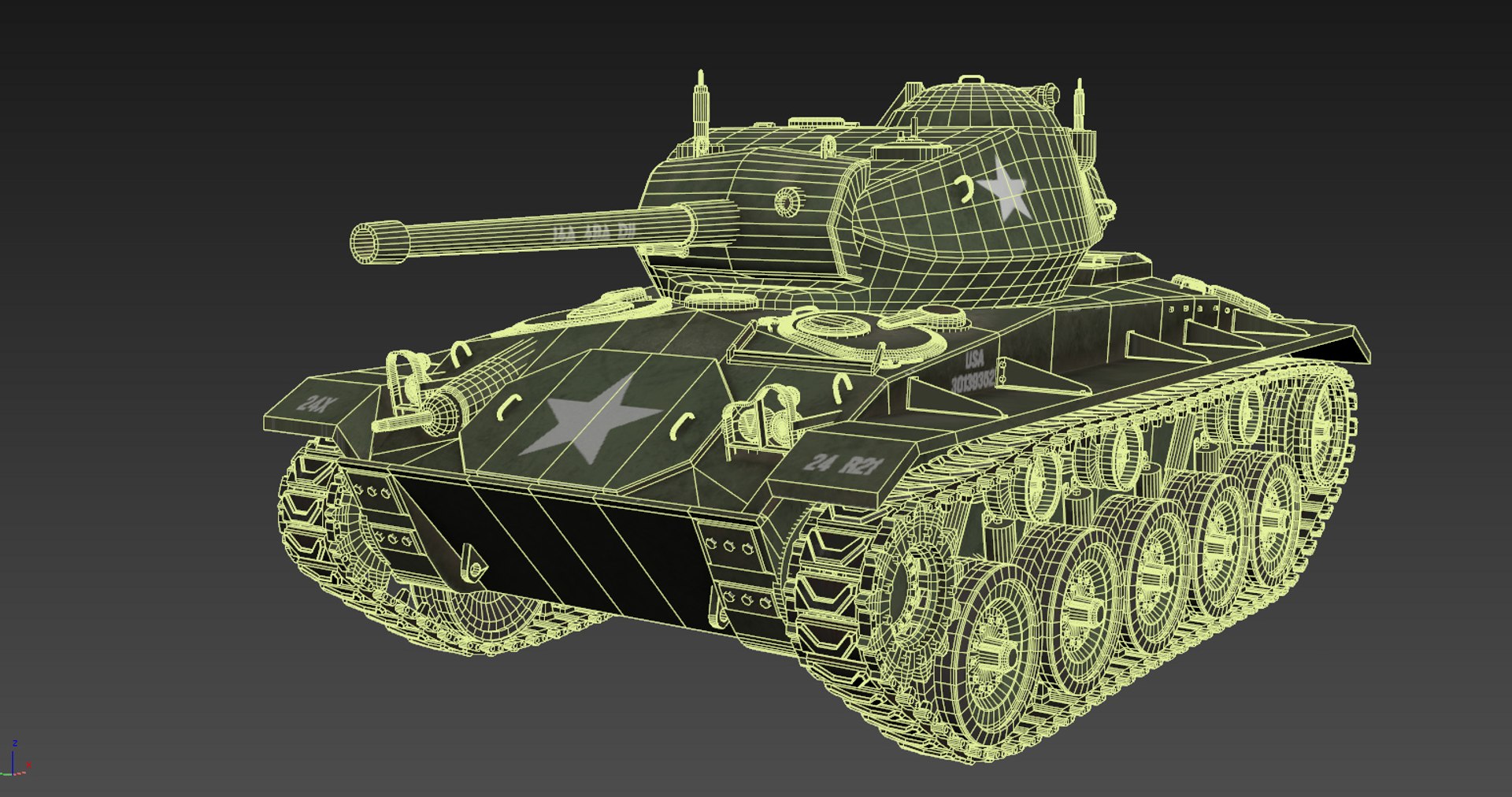 3D M24 Chaffee Model - TurboSquid 1238565