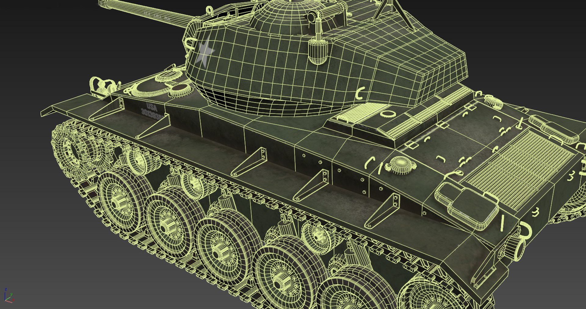 3D M24 Chaffee Model - TurboSquid 1238565