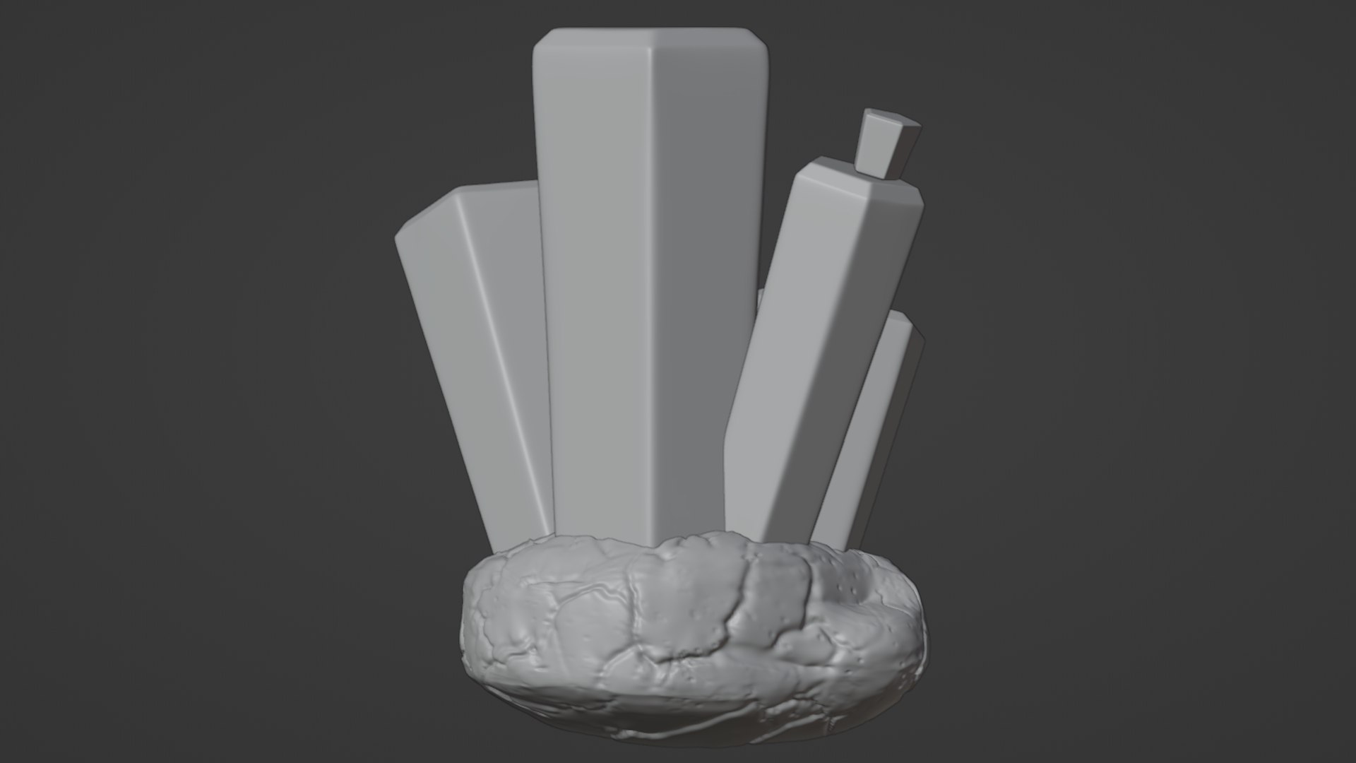3D Yellow Stylized Rock Crystal Cluster Version 2 model - TurboSquid ...