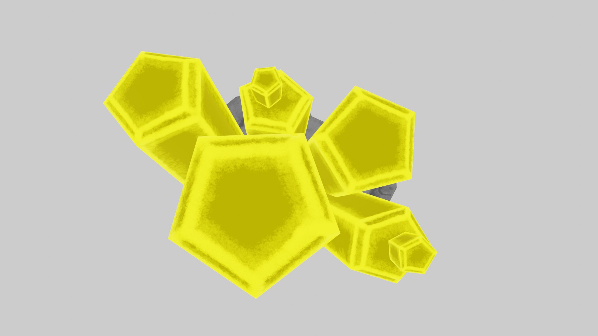 3D Yellow Stylized Rock Crystal Cluster Version 2 model - TurboSquid ...