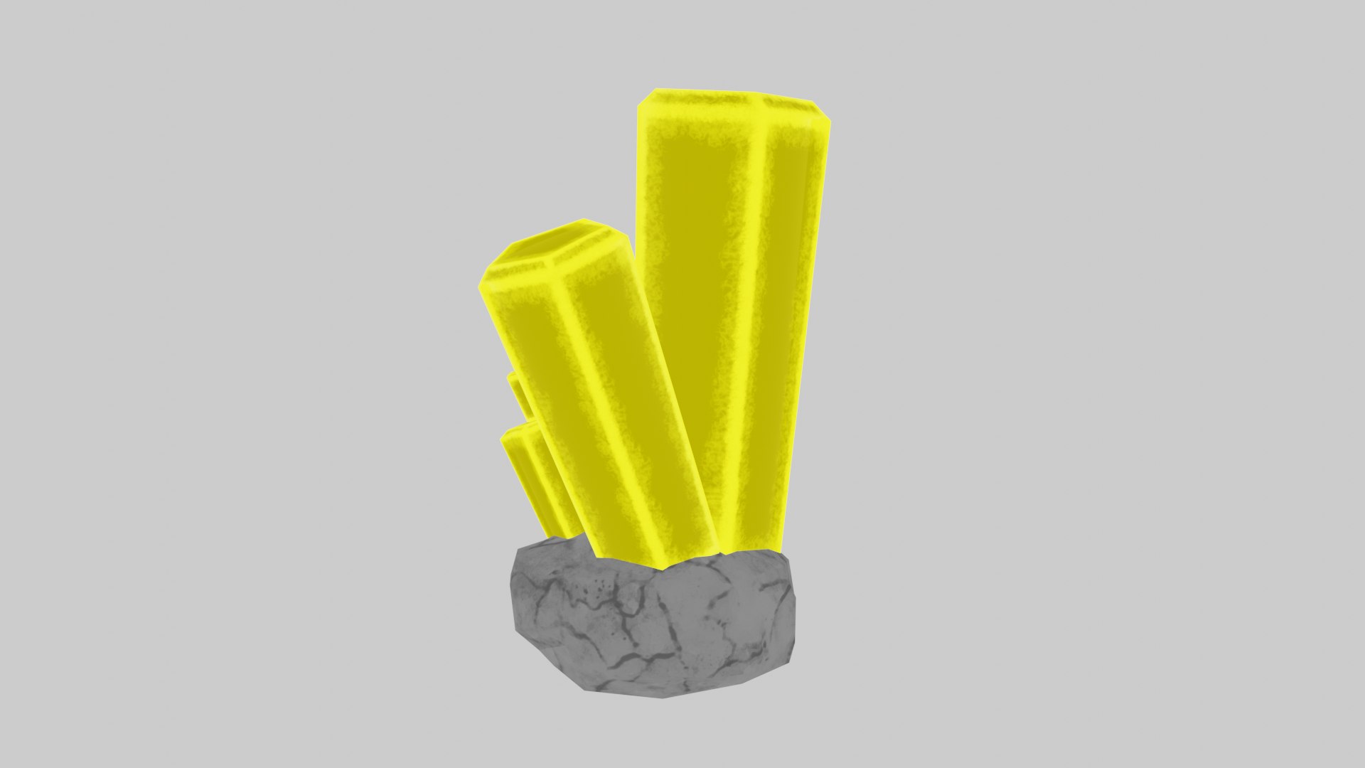 3D Yellow Stylized Rock Crystal Cluster Version 2 model - TurboSquid ...