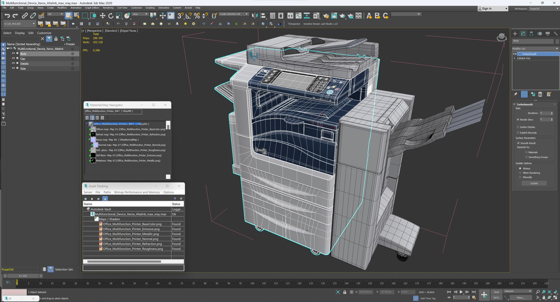 3D Multifunctional Device Xerox Altalink Model - TurboSquid 2318345