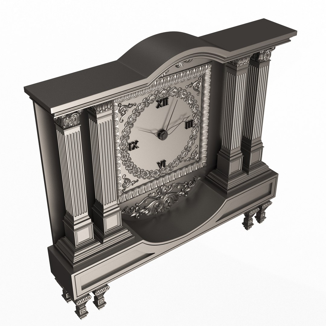 Classic Clock 09 Chrome 3D - TurboSquid 2137347