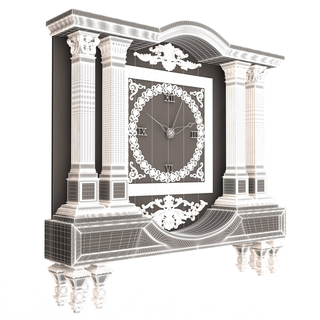 Classic Clock 09 Chrome 3D - TurboSquid 2137347