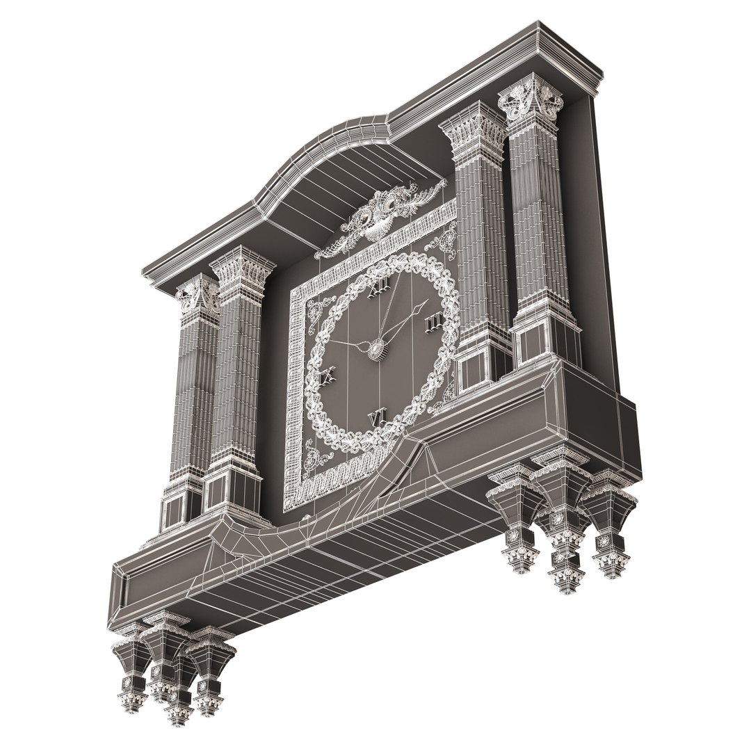 Classic Clock 09 Chrome 3D - TurboSquid 2137347