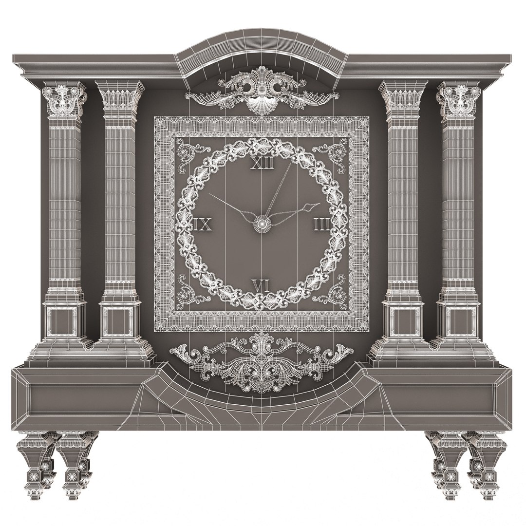 Classic Clock 09 Chrome 3D - TurboSquid 2137347