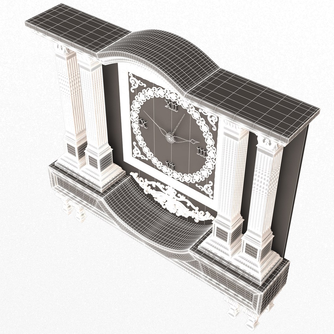 Classic Clock 09 Chrome 3D - TurboSquid 2137347