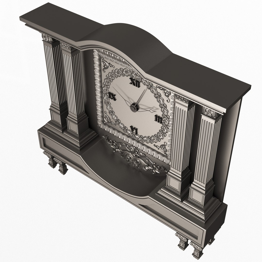 Classic Clock 09 Chrome 3D - TurboSquid 2137347