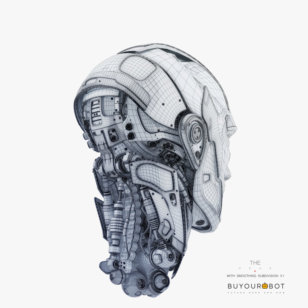 3D Cyborg Head Ii - TurboSquid 1472900