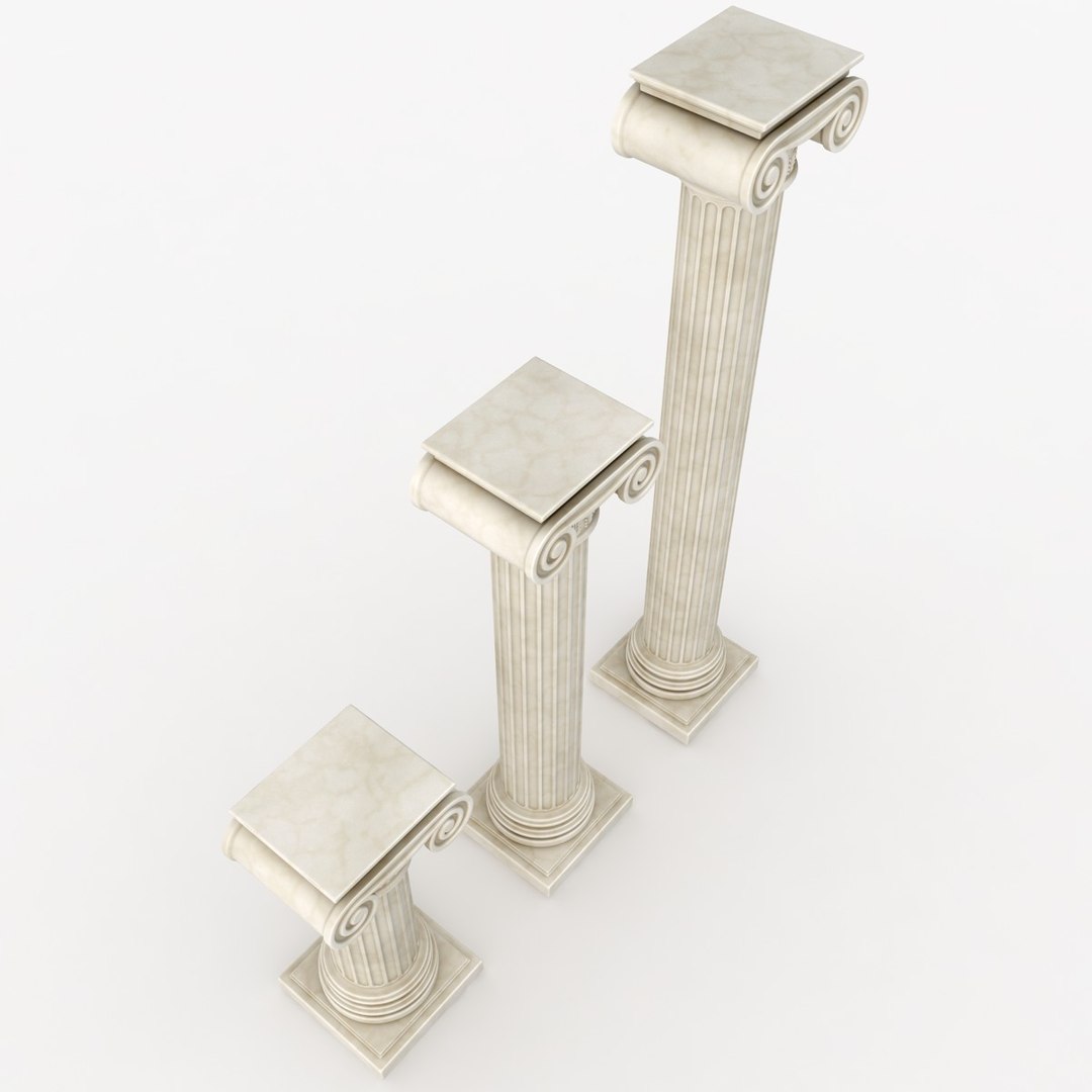 Column 04 3 Sizes 3d Obj