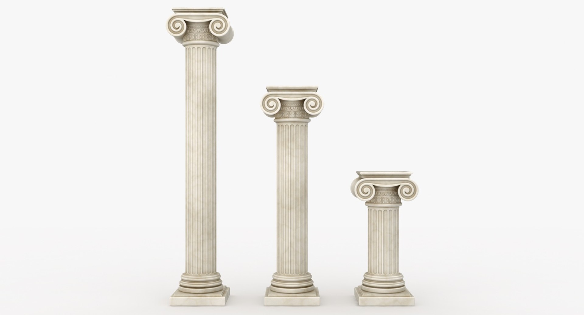 Column 04 3 Sizes 3d Obj