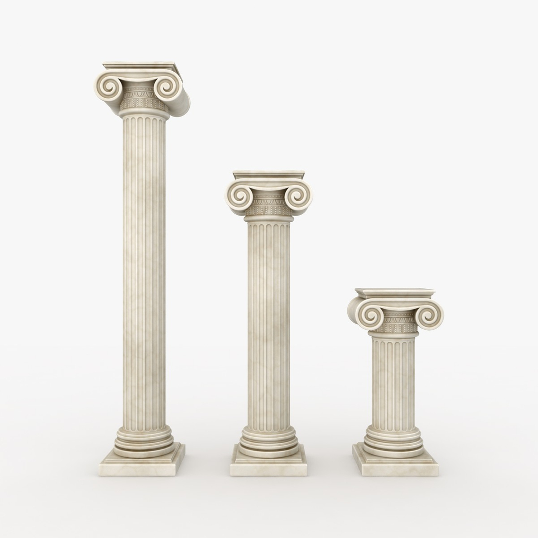 Column 04 3 Sizes 3d Obj