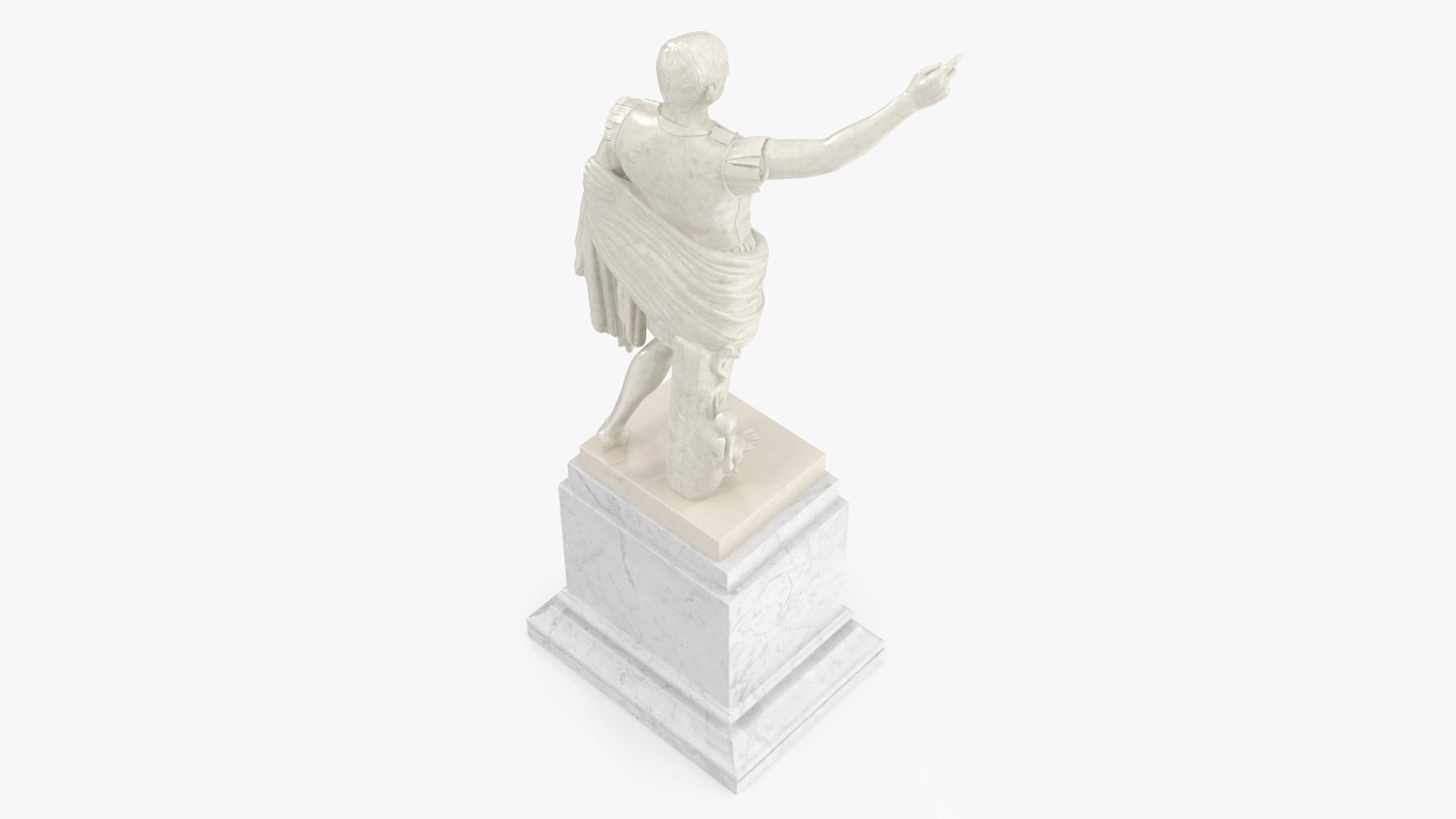 3D Caesar Augustus of Prima Porta Replica Statue Marble model ...