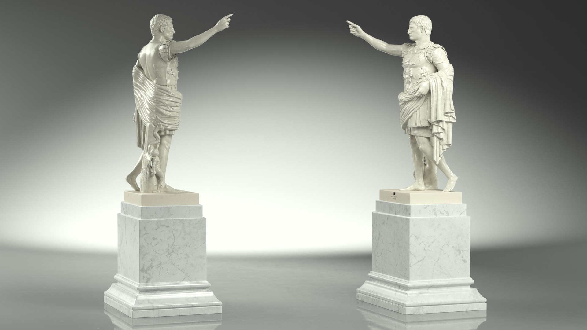 3D Caesar Augustus of Prima Porta Replica Statue Marble model ...