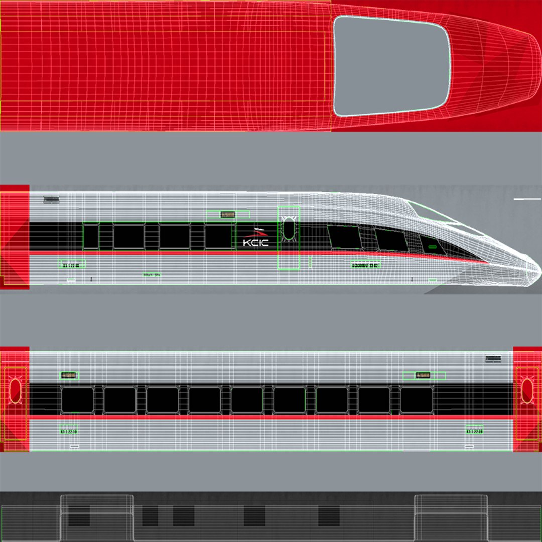 KCIC400AF Jakarta-Bandung High Speed Rail model - TurboSquid 1977987