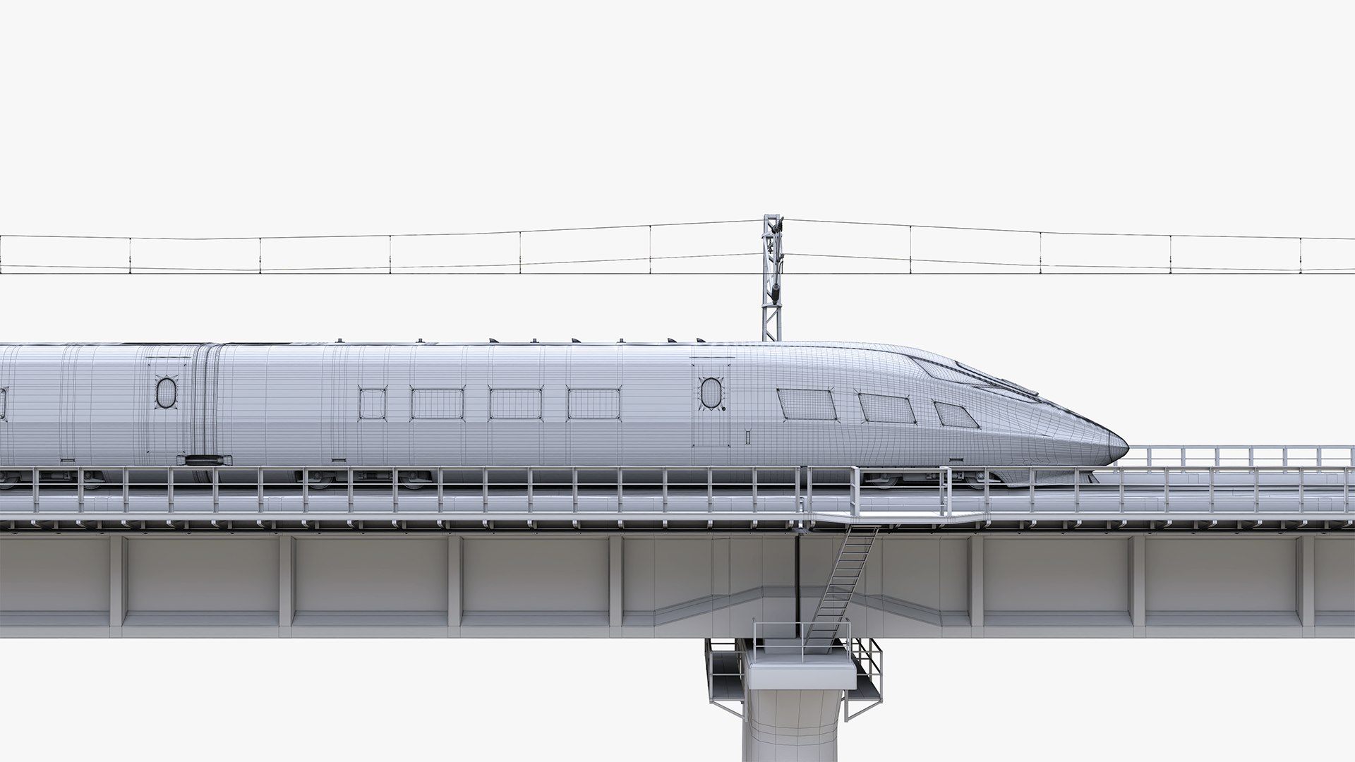 KCIC400AF Jakarta-Bandung High Speed Rail Model - TurboSquid 1977987