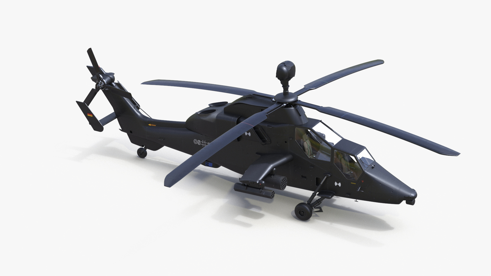 3D Eurocopter Tiger EC665 Black Model - TurboSquid 2280207