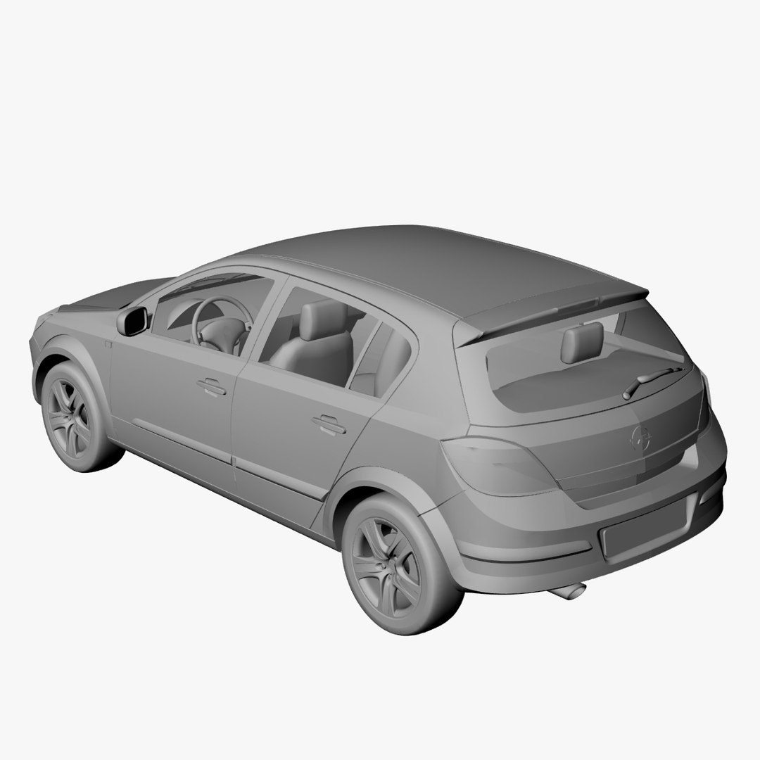 opel astra 2005 3d model