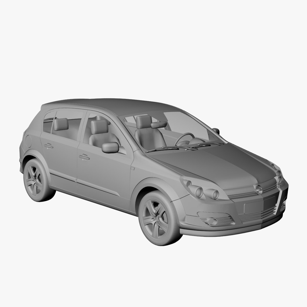 opel astra 2005 3d model