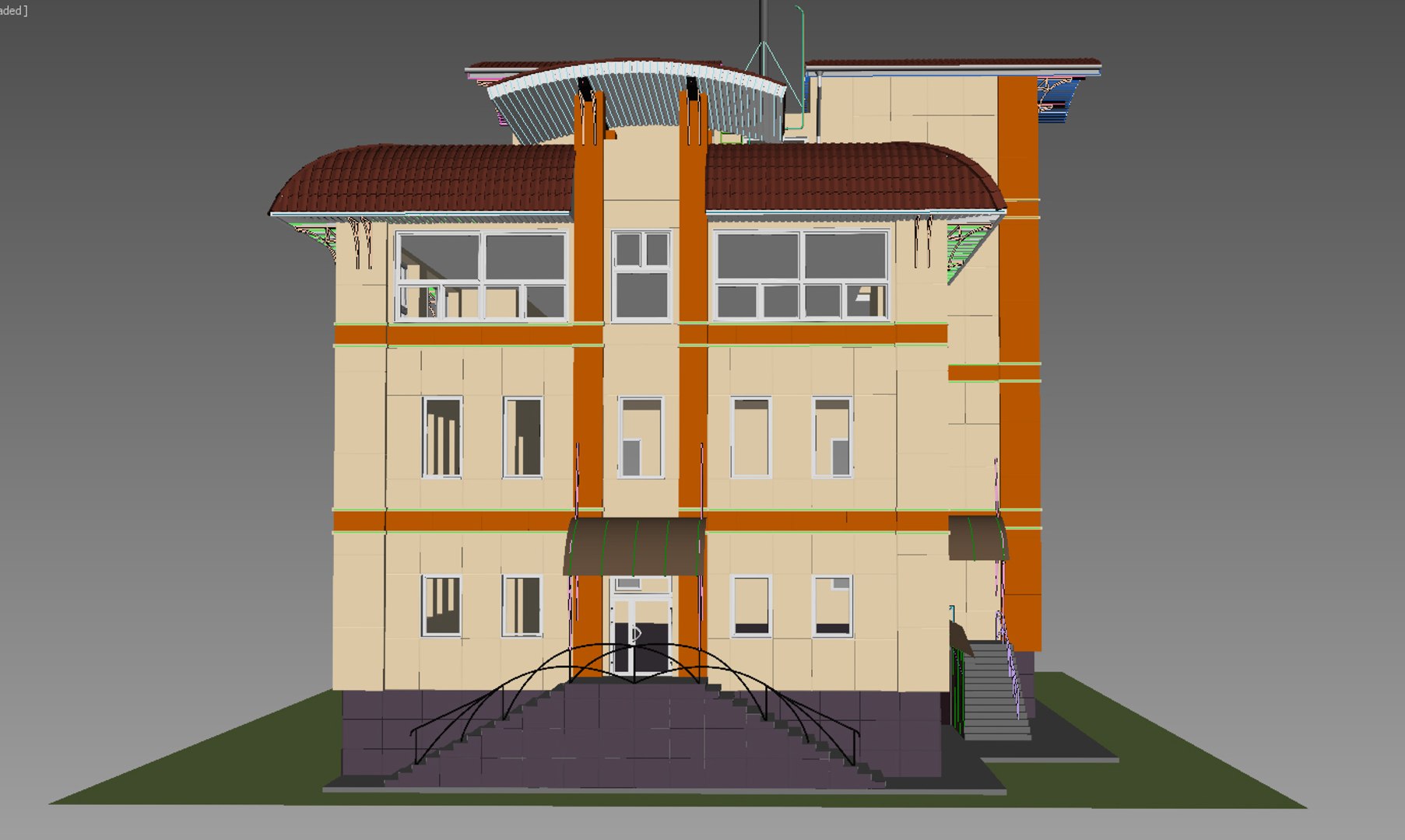 3ds Max Rainscreen Cladding House