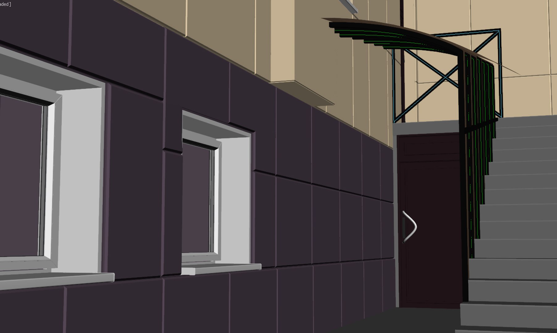 3ds Max Rainscreen Cladding House