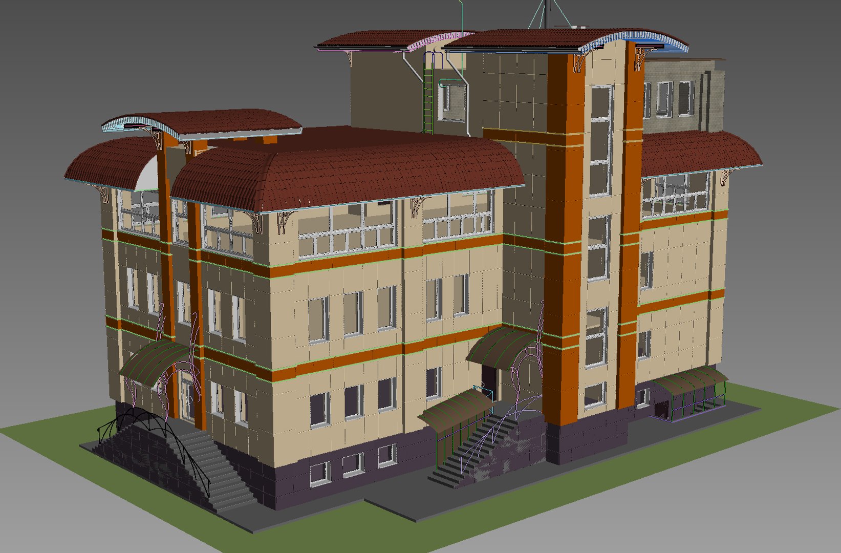 3ds Max Rainscreen Cladding House