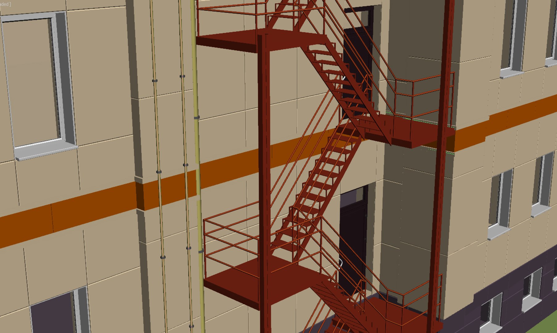 3ds Max Rainscreen Cladding House