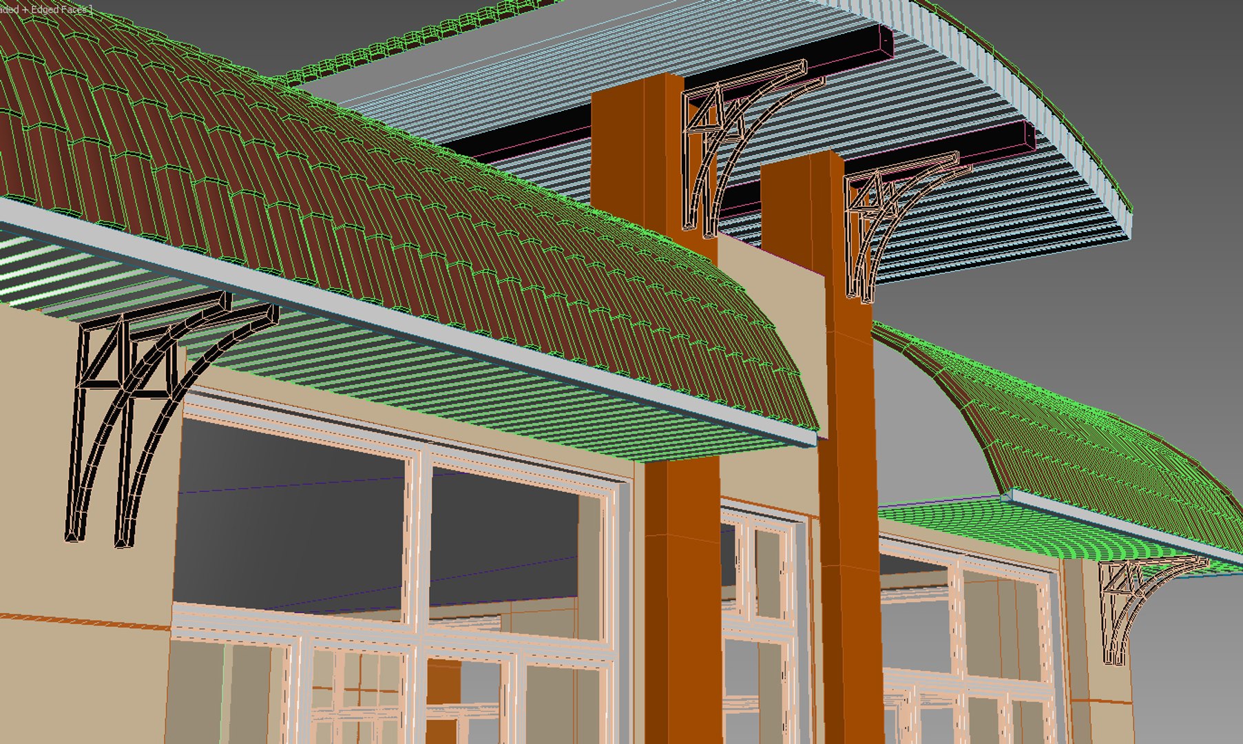 3ds Max Rainscreen Cladding House