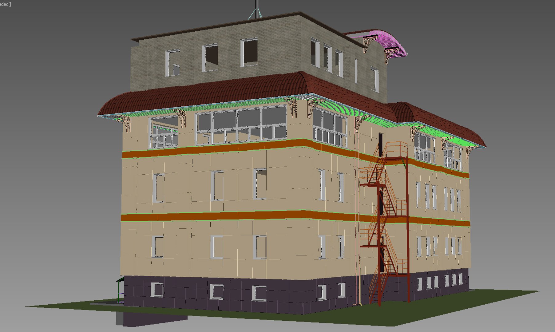 3ds Max Rainscreen Cladding House