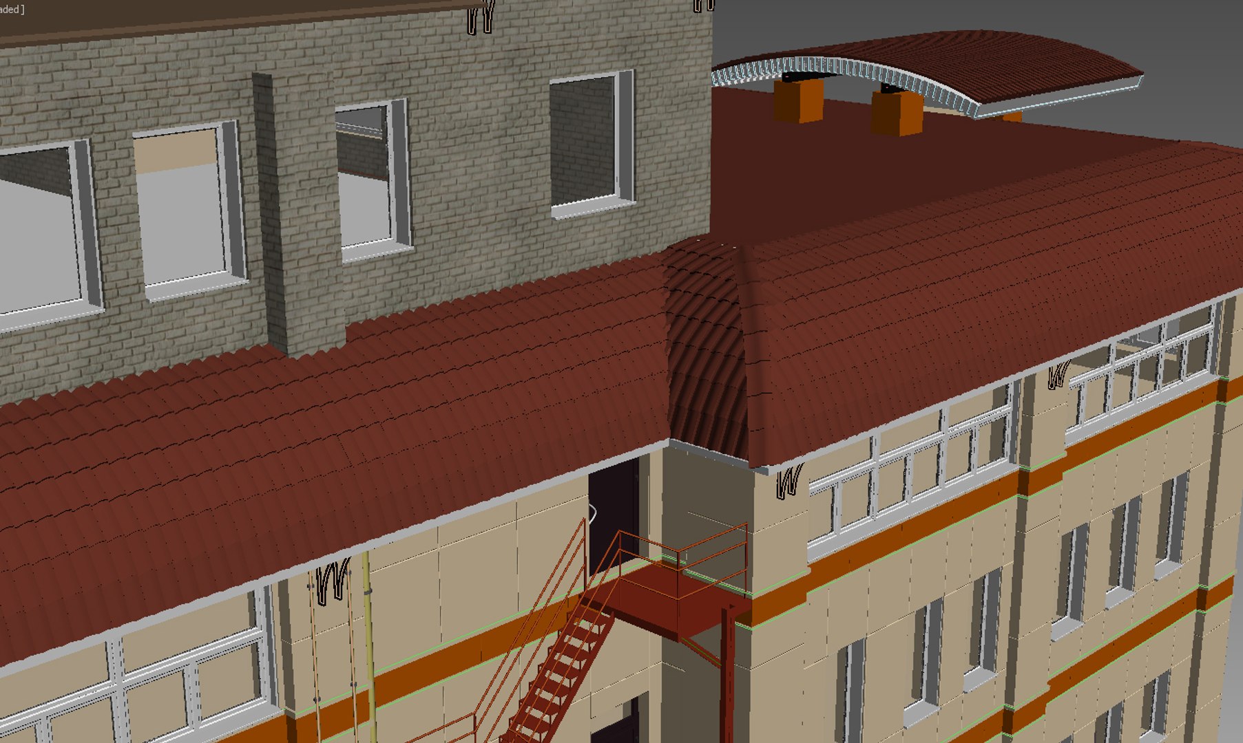 3ds Max Rainscreen Cladding House